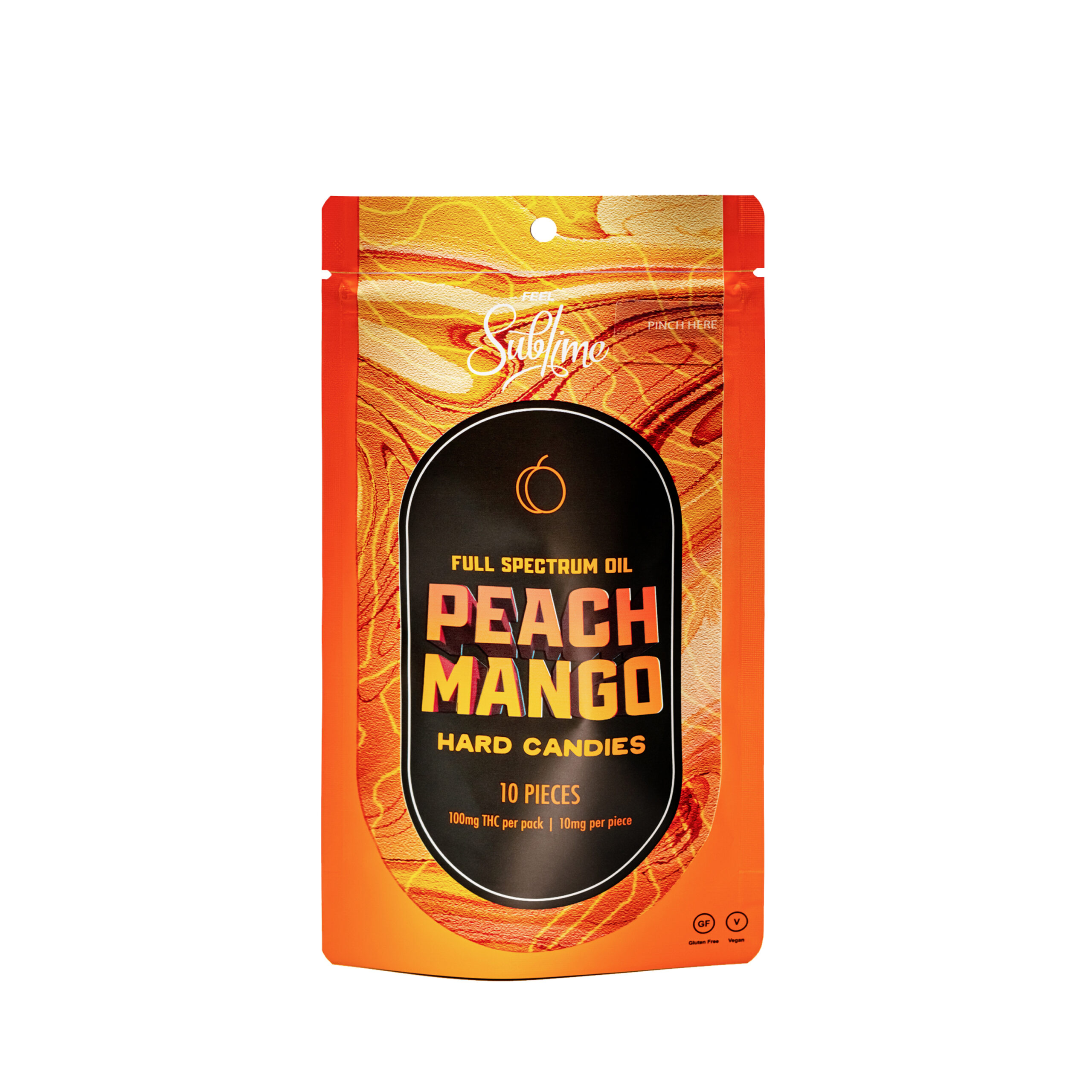 Peach Mango Hard Candies | Full Spectrum RSO - Sublime Brands